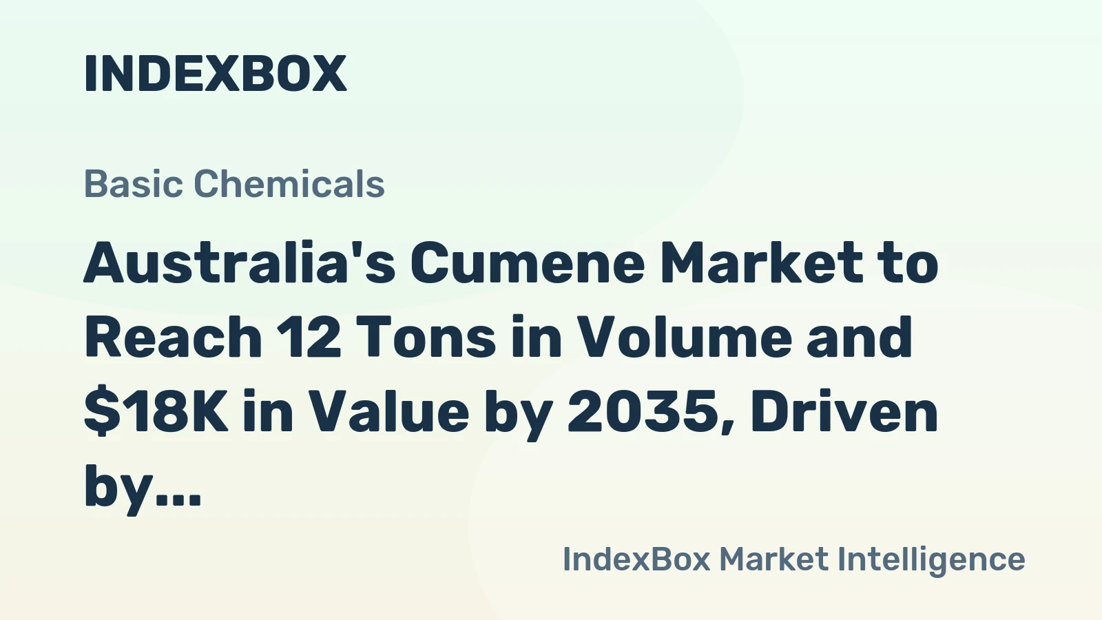 Australia's Cumene Market to Reach 12 Tons in Volume and $18K in Value by 2035, Driven by Increasing Demand