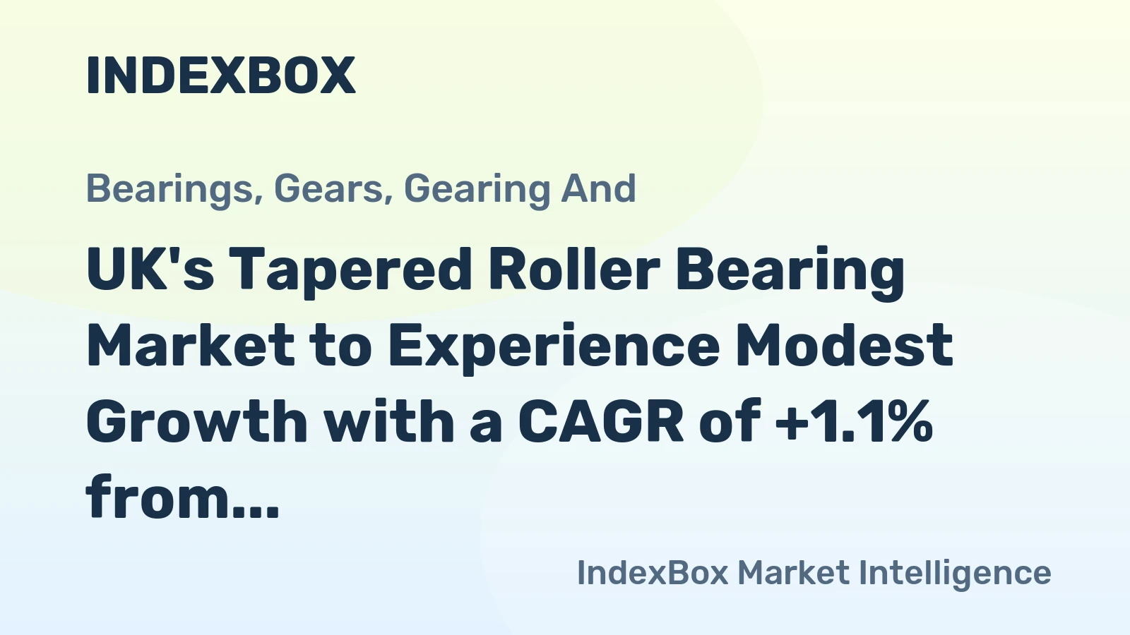 UK's Tapered Roller Bearing Market to Experience Modest Growth with a CAGR of +1.1% from 2024 to 2035