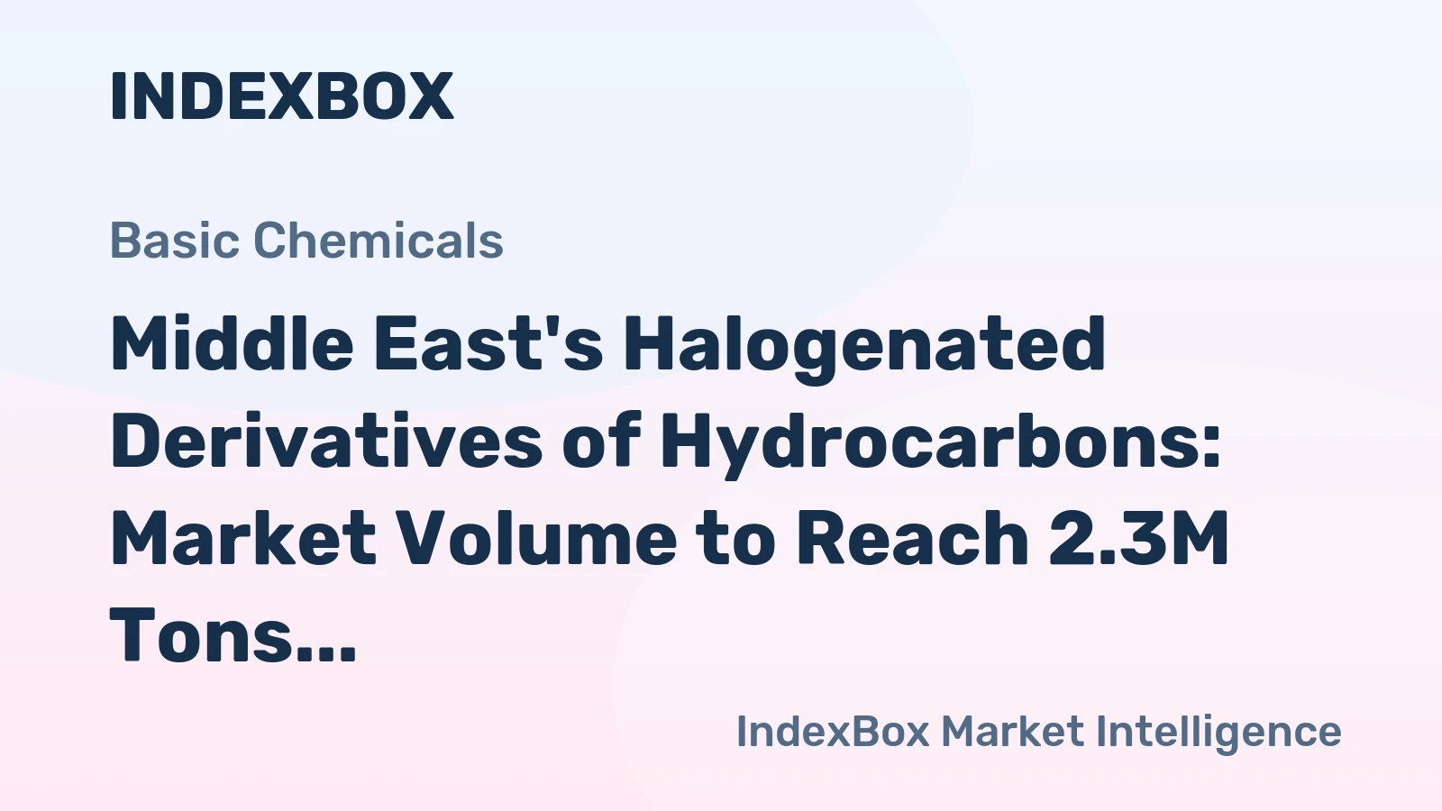 Middle East's Halogenated Derivatives of Hydrocarbons: Market Volume to Reach 2.3M Tons by 2035, Valued at $4.4B