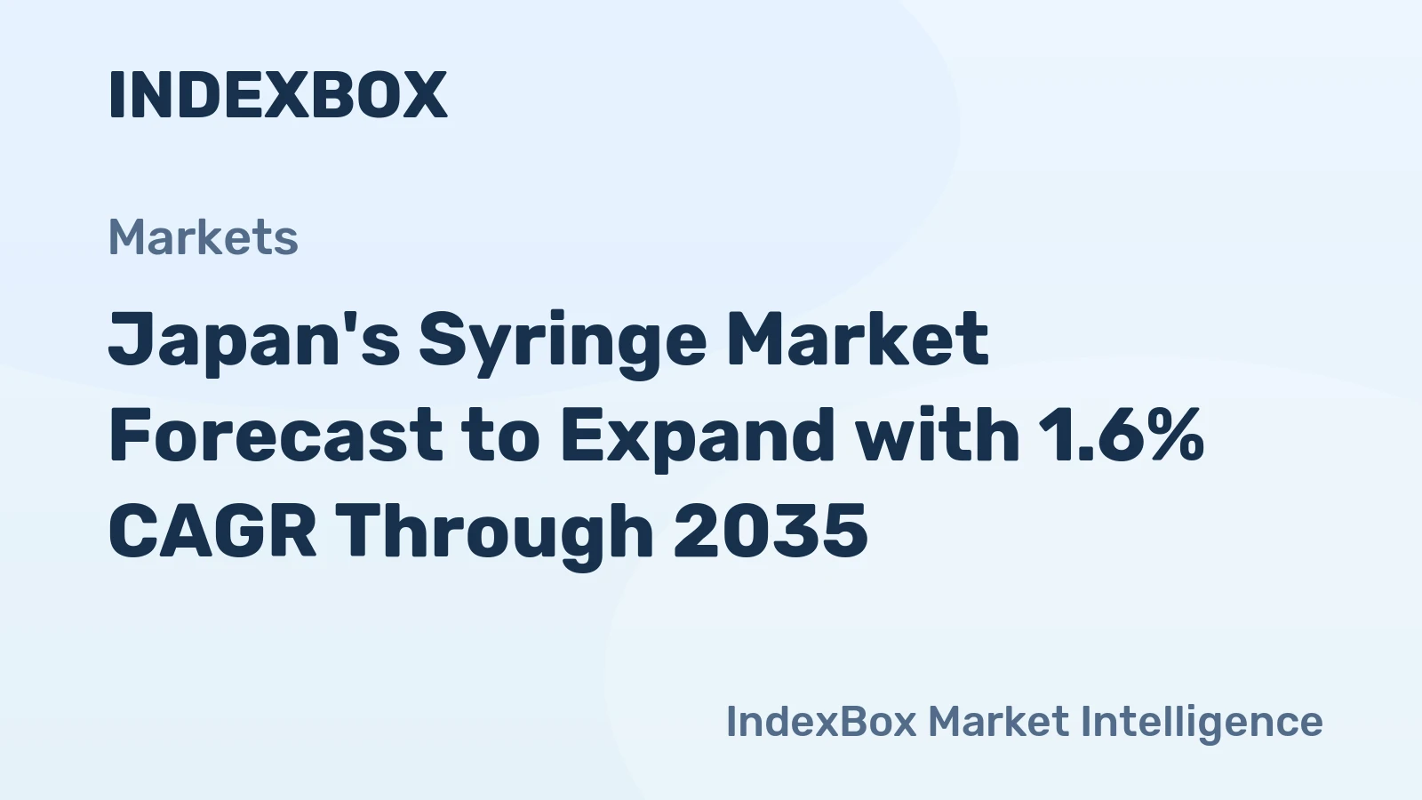 Japan's Syringe Market Forecast to Expand with 1.6% CAGR Through 2035