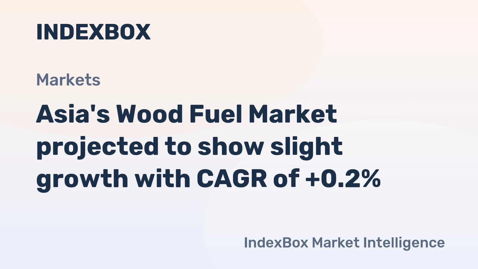 Asia's Wood Fuel Market projected to show slight growth with CAGR of +0.2%