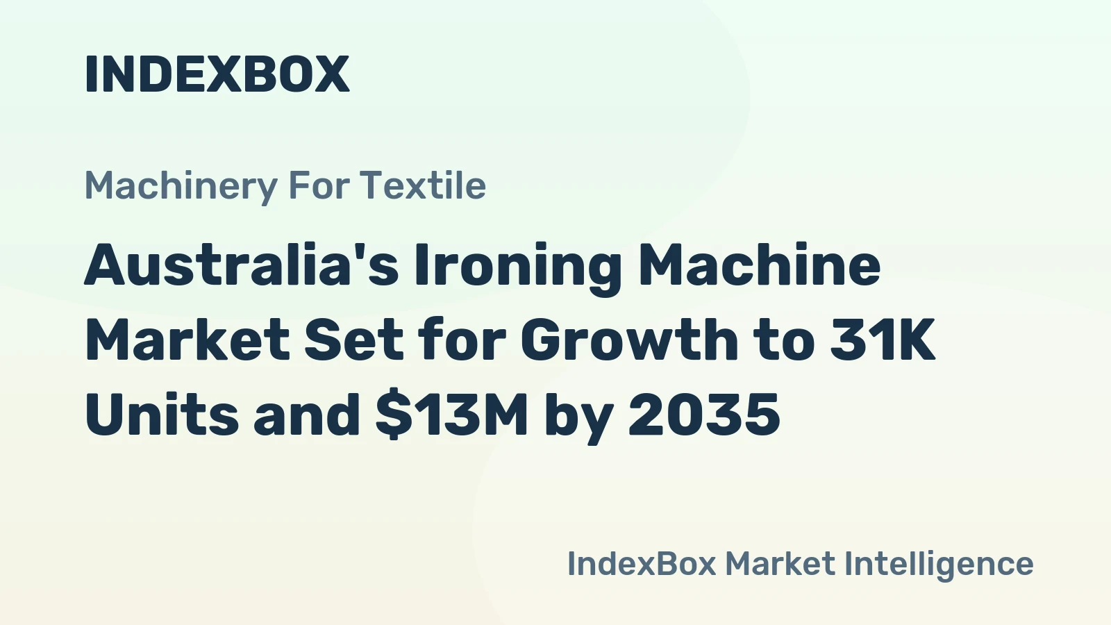 Australia's Ironing Machine Market Set for Growth to 31K Units and $13M by 2035