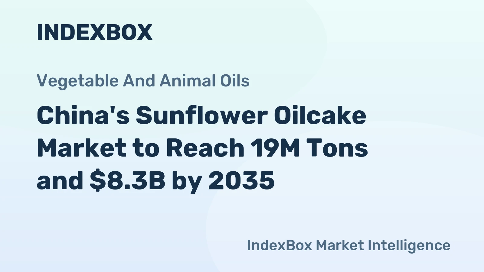 China's Sunflower Oilcake Market to Reach 19M Tons and $8.3B by 2035