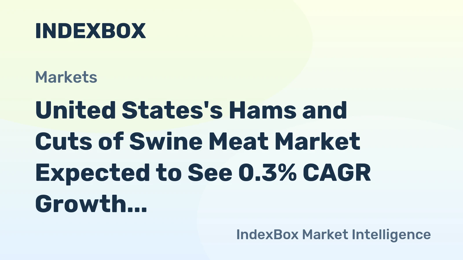 United States's Hams and Cuts of Swine Meat Market Expected to See 0.3% CAGR Growth Over Next Decade