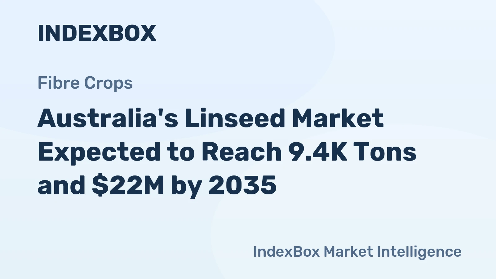 Australia's Linseed Market Expected to Reach 9.4K Tons and $22M by 2035