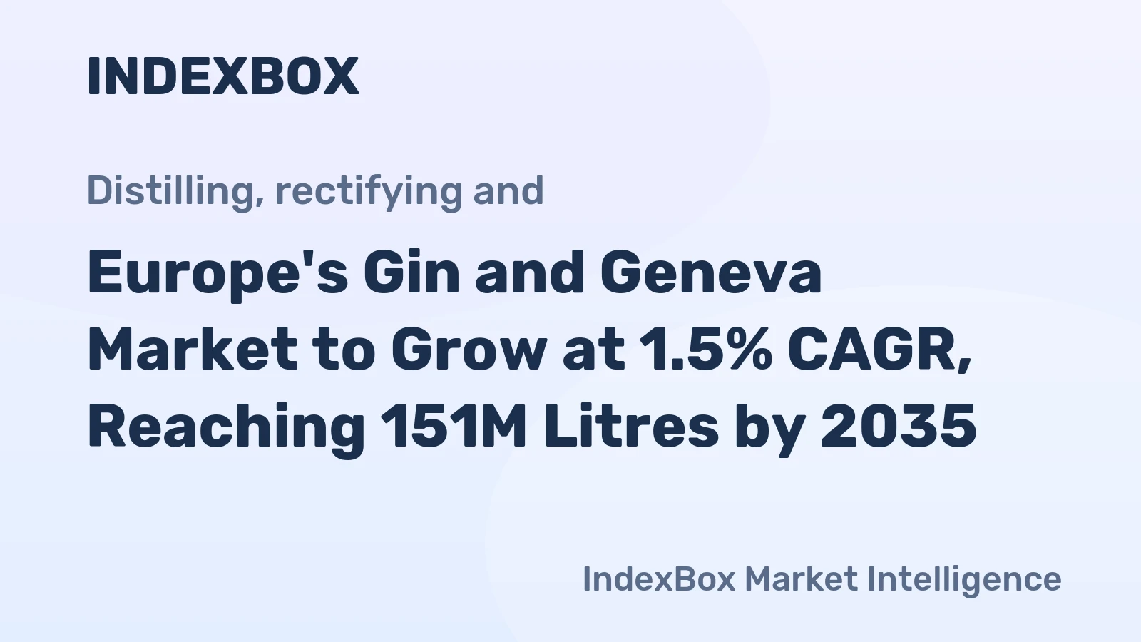 Europe's Gin and Geneva Market to Grow at 1.5% CAGR, Reaching 151M Litres by 2035