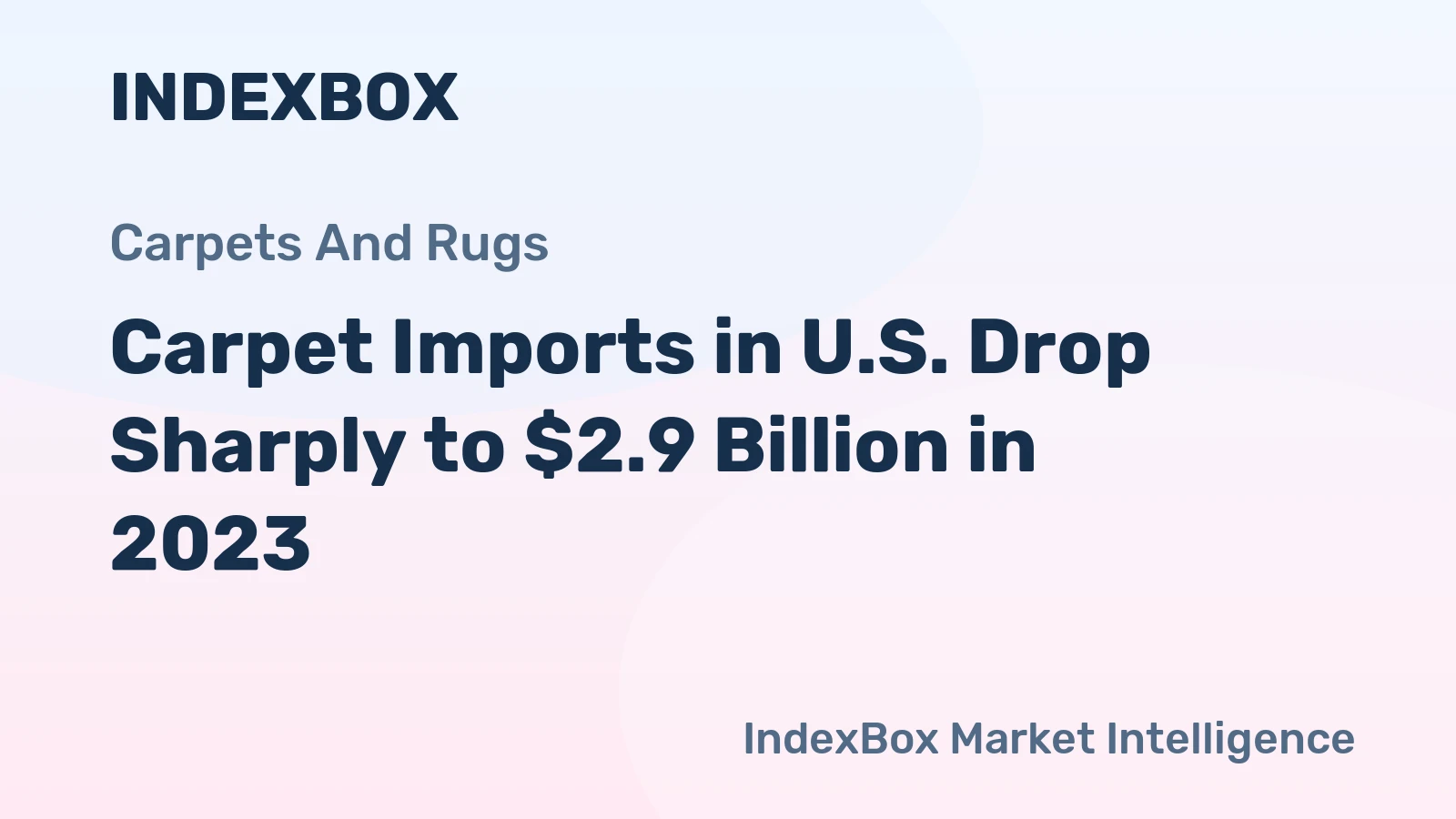 Carpet Imports in U.S. Drop Sharply to $2.9 Billion in 2023