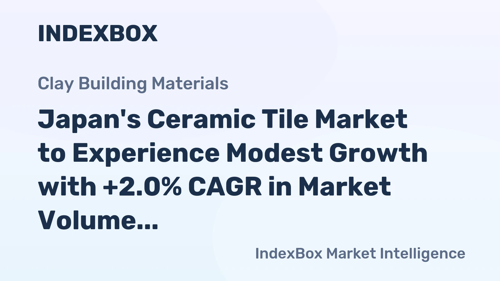 Japan's Ceramic Tile Market to Experience Modest Growth with +2.0% CAGR in Market Volume