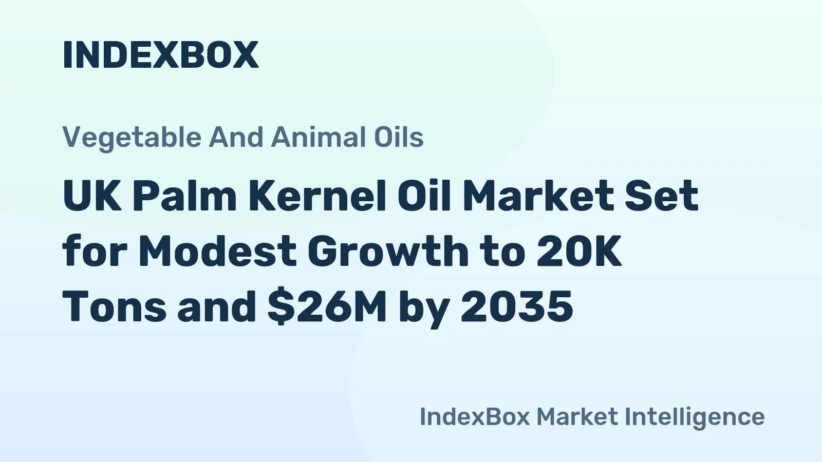 UK Palm Kernel Oil Market Set for Modest Growth to 20K Tons and $26M by 2035