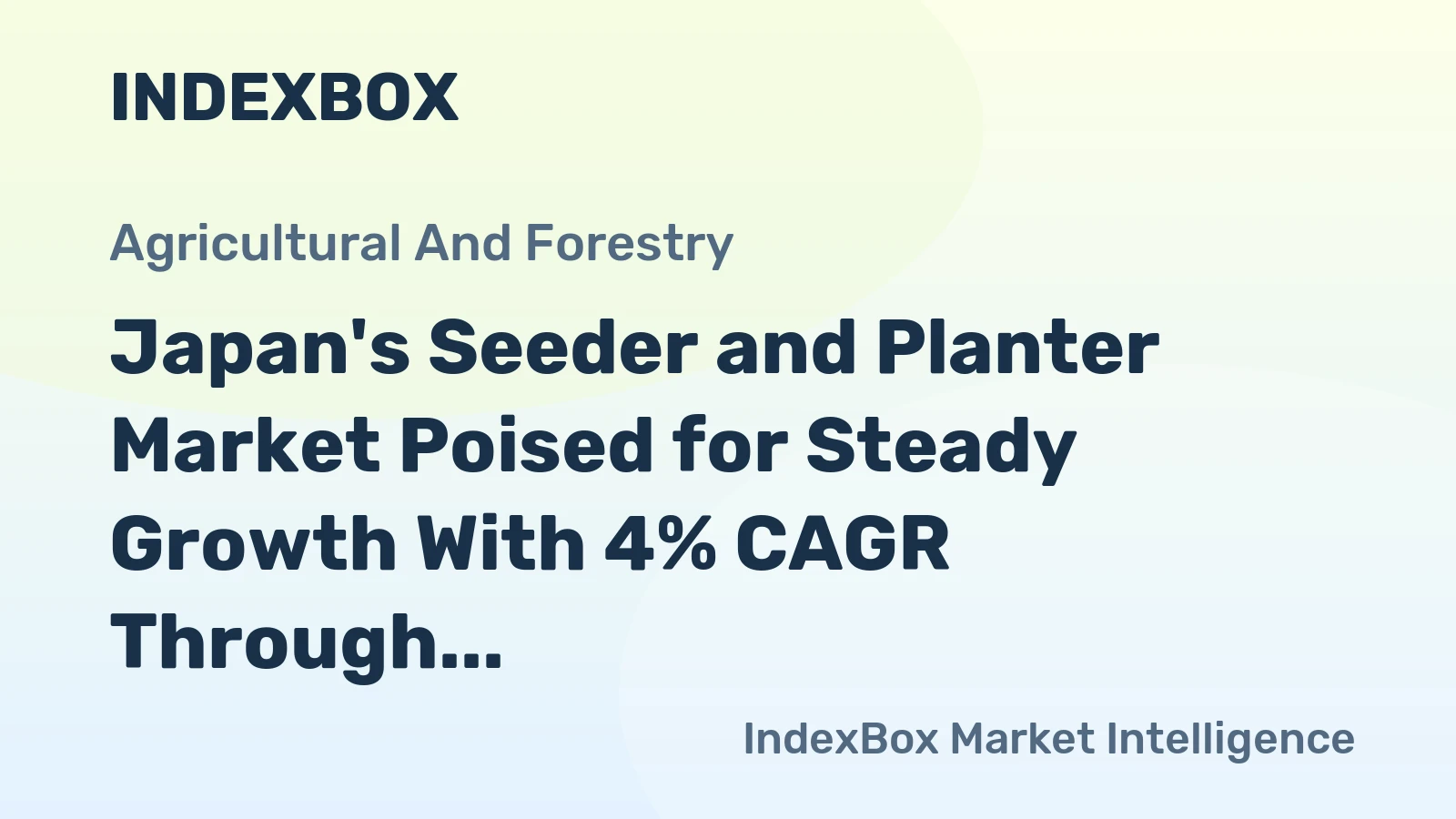 Japan's Seeder and Planter Market Poised for Steady Growth With 4% CAGR Through 2035