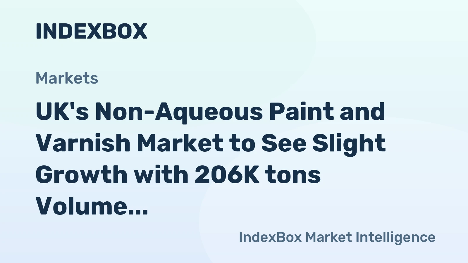 UK's Non-Aqueous Paint and Varnish Market to See Slight Growth with 206K tons Volume and $1.1B Value Forecasted by 2035