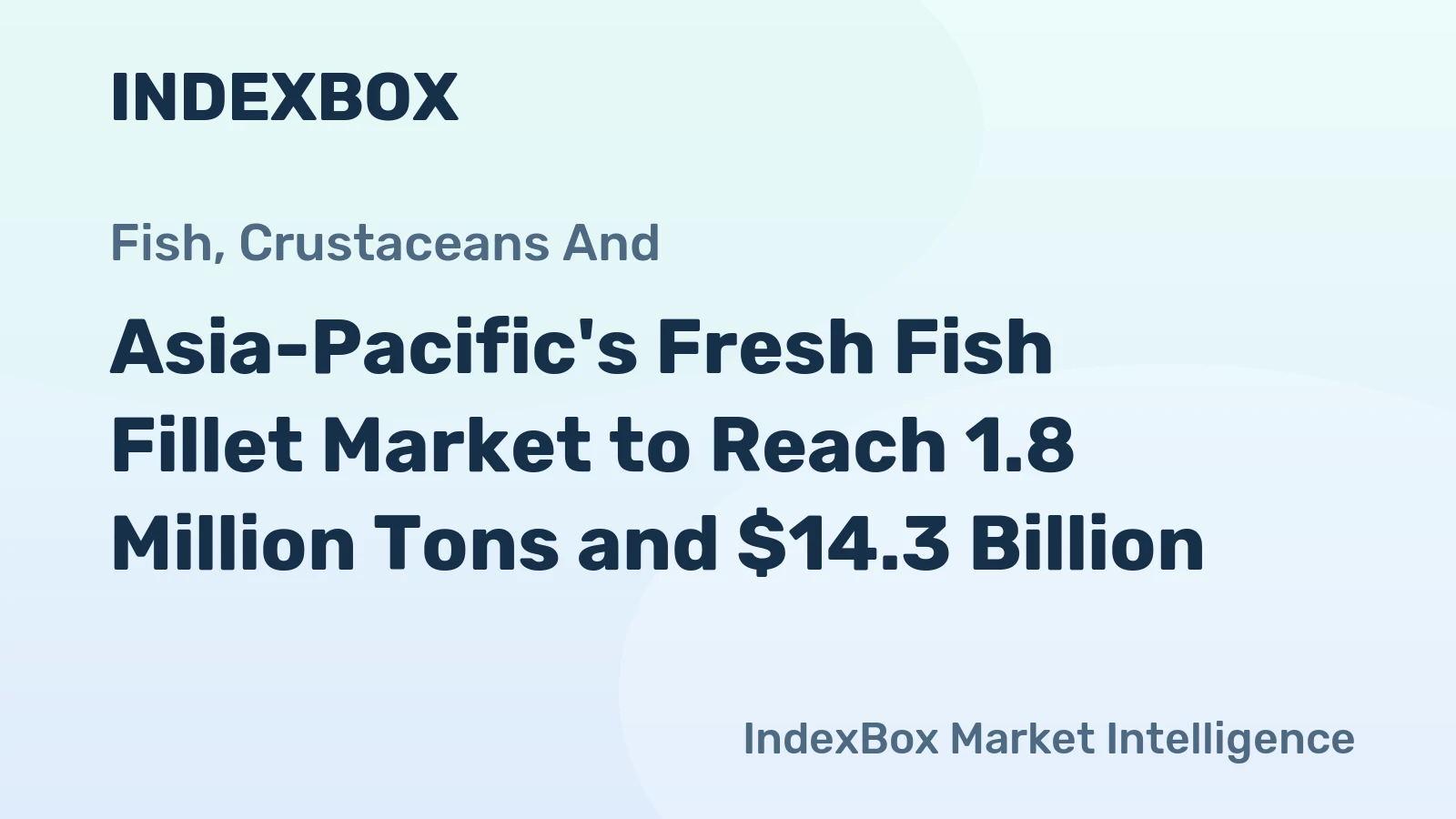 Asia-Pacific's Fresh Fish Fillet Market to Reach 1.8 Million Tons and $14.3 Billion