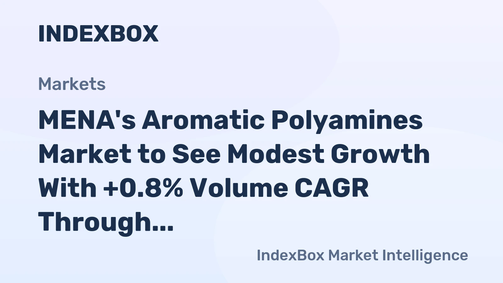 MENA's Aromatic Polyamines Market to See Modest Growth With +0.8% Volume CAGR Through 2035
