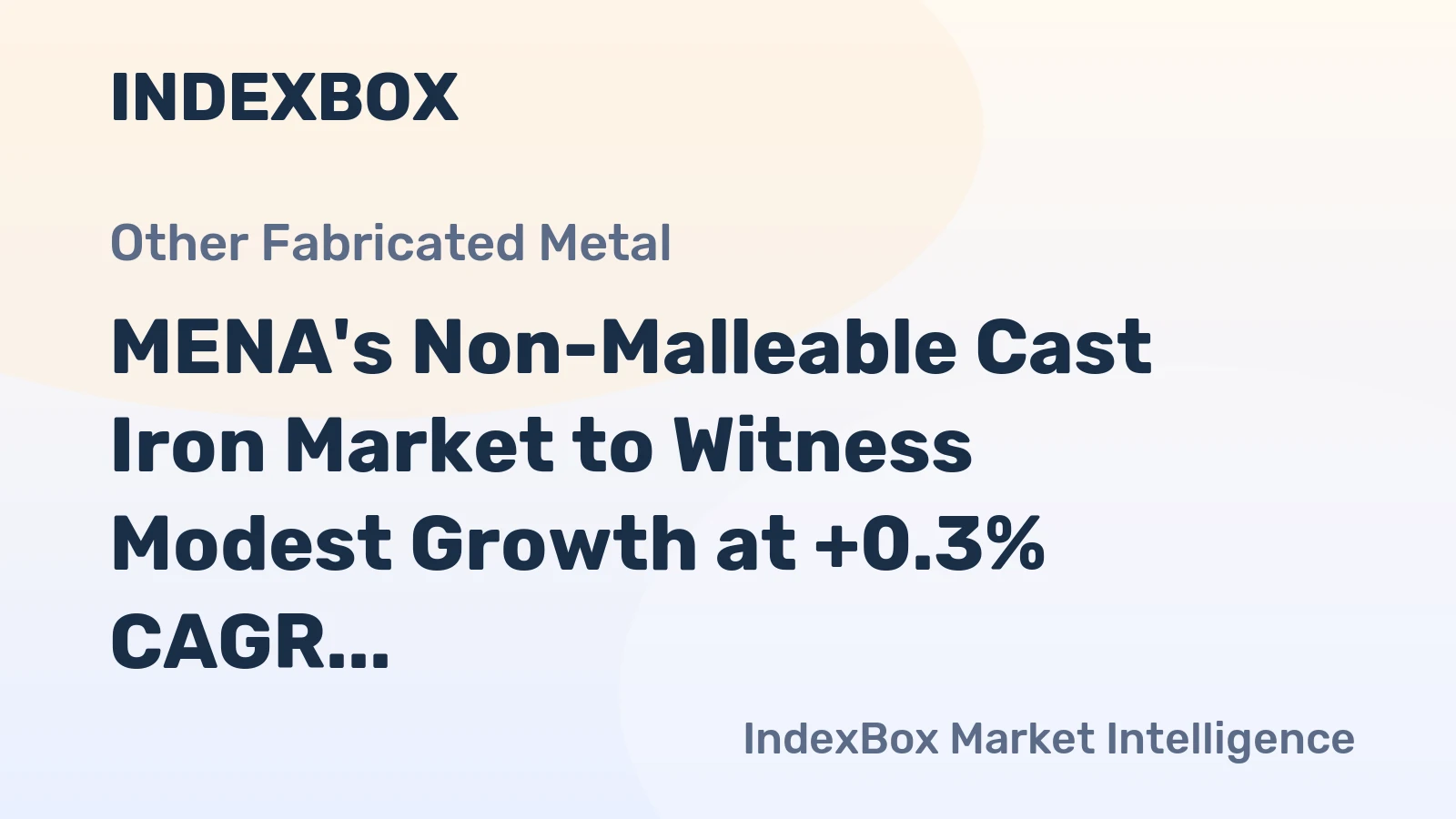 MENA's Non-Malleable Cast Iron Market to Witness Modest Growth at +0.3% CAGR from 2024-2035