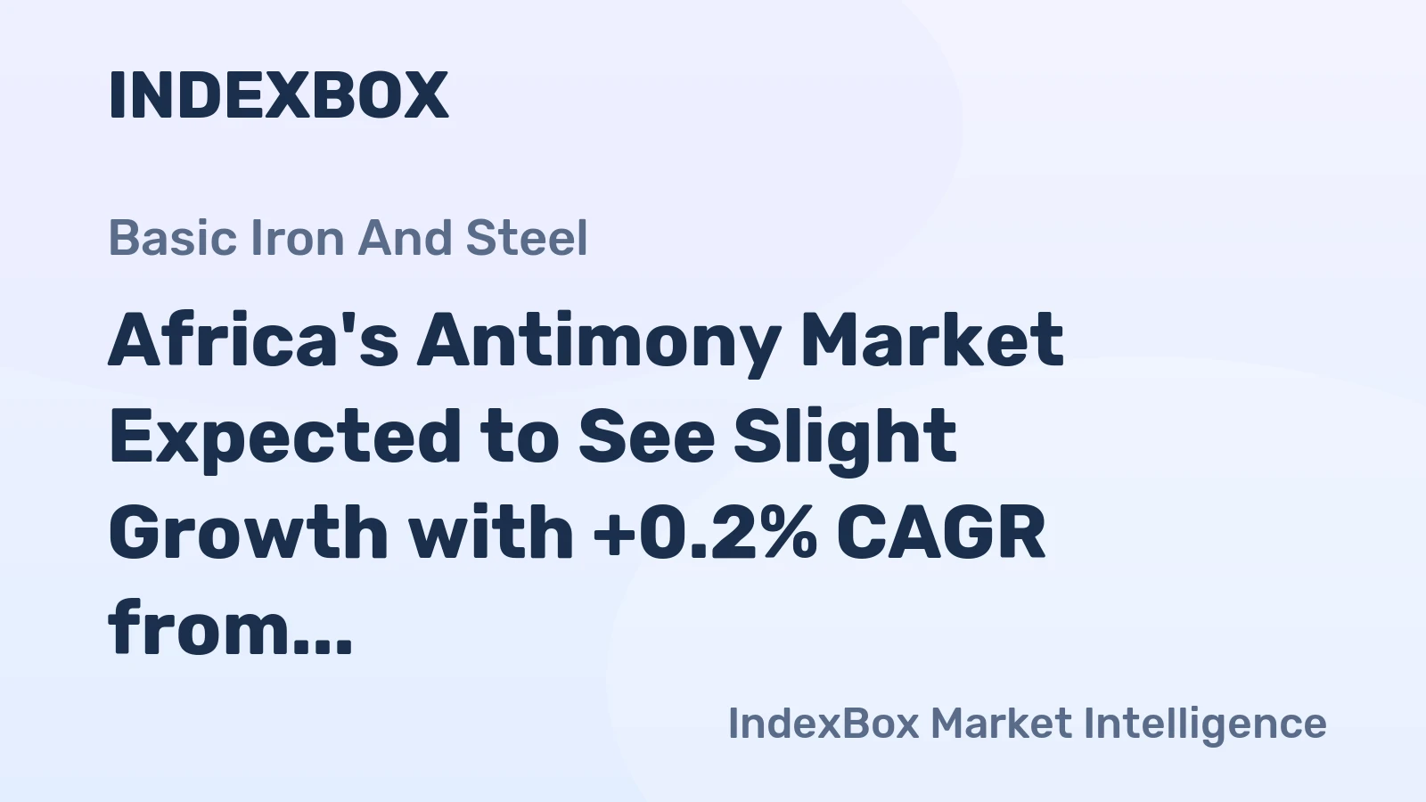 Africa's Antimony Market Expected to See Slight Growth with +0.2% CAGR from 2024 to 2035