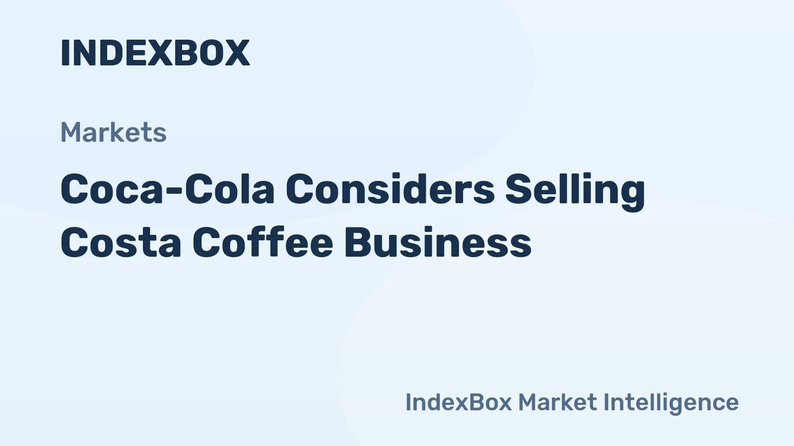 Coca-Cola Considers Selling Costa Coffee Business
