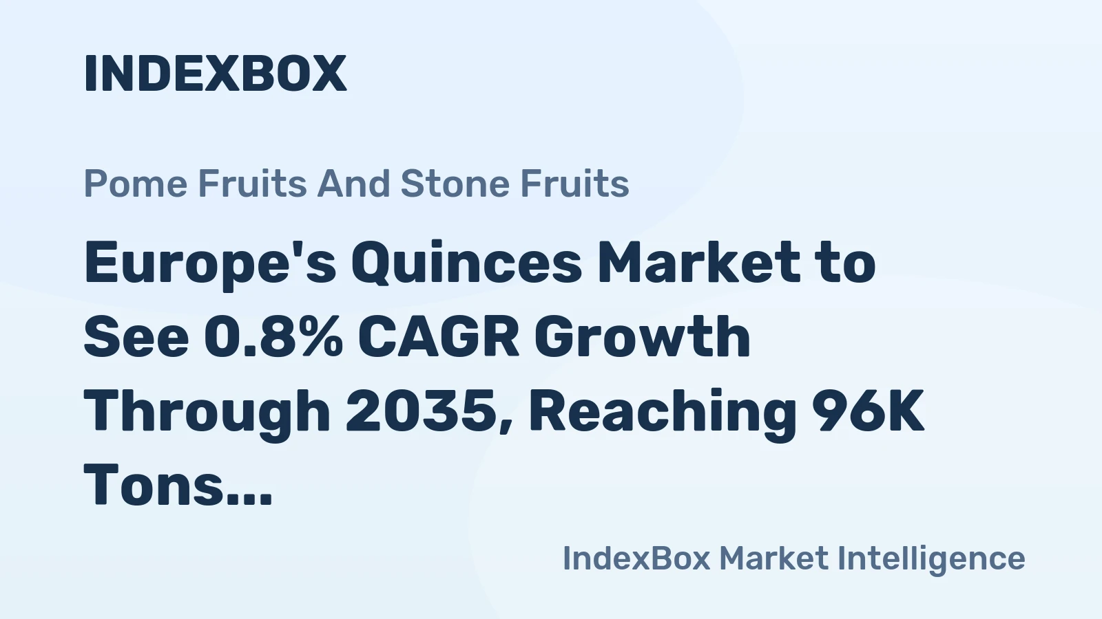 Europe's Quinces Market to See 0.8% CAGR Growth Through 2035, Reaching 96K Tons