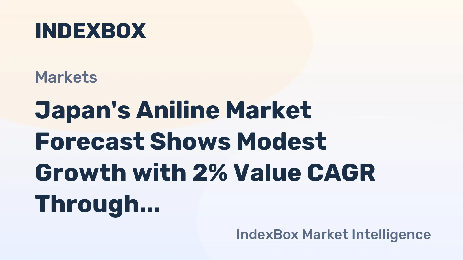 Japan's Aniline Market Forecast Shows Modest Growth with 2% Value CAGR Through 2035