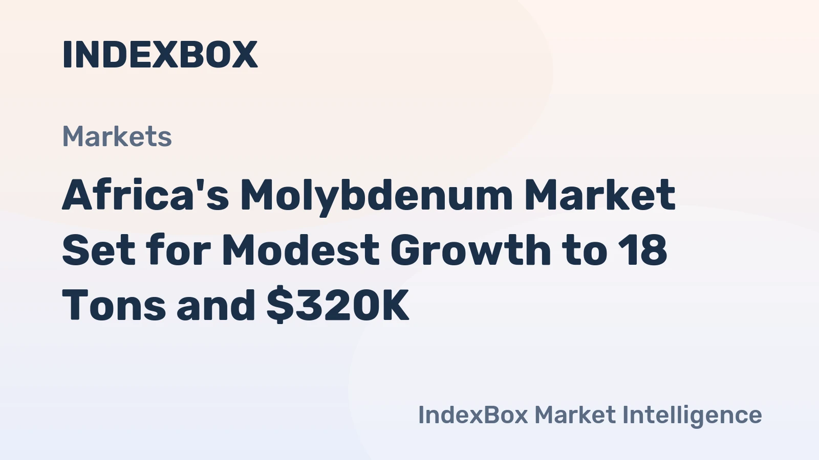 Africa's Molybdenum Market Set for Modest Growth to 18 Tons and $320K