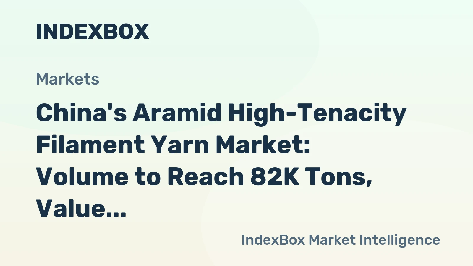 China's Aramid High-Tenacity Filament Yarn Market: Volume to Reach 82K Tons, Value to Hit $2B by 2035