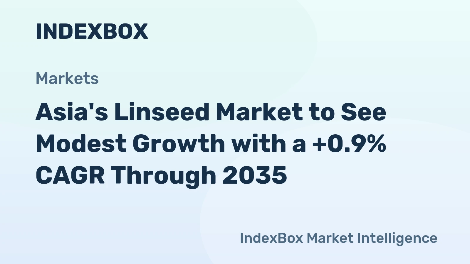 Asia's Linseed Market to See Modest Growth with a +0.9% CAGR Through 2035