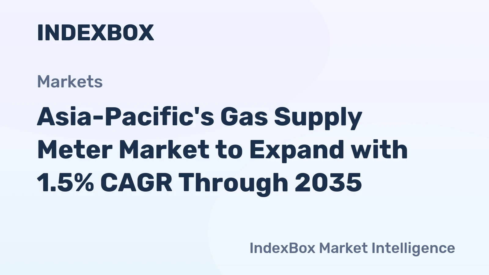 Asia-Pacific's Gas Supply Meter Market to Expand with 1.5% CAGR Through 2035