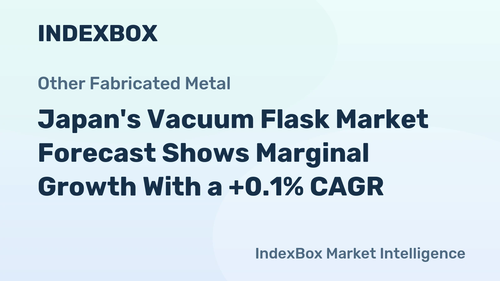 Japan's Vacuum Flask Market Forecast Shows Marginal Growth With a +0.1% CAGR