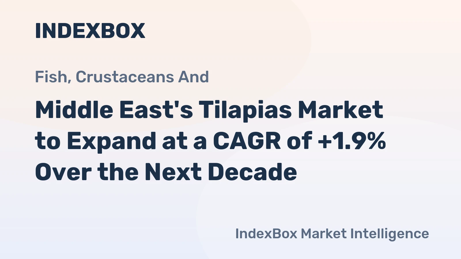 Middle East's Tilapias Market to Expand at a CAGR of +1.9% Over the Next Decade