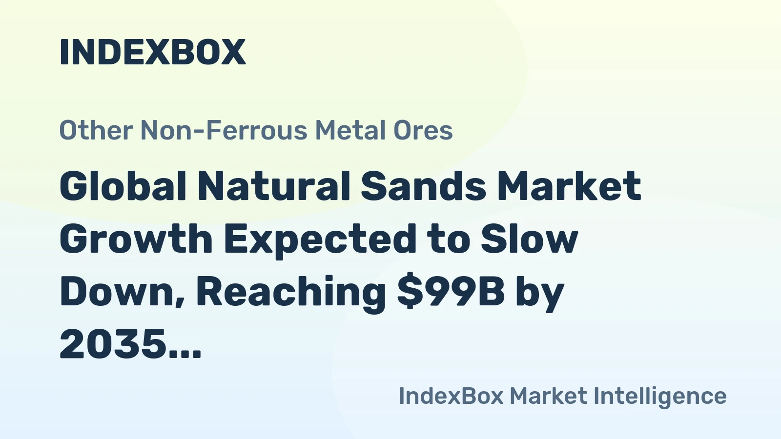 Global Natural Sands Market Growth Expected to Slow Down, Reaching $99B by 2035