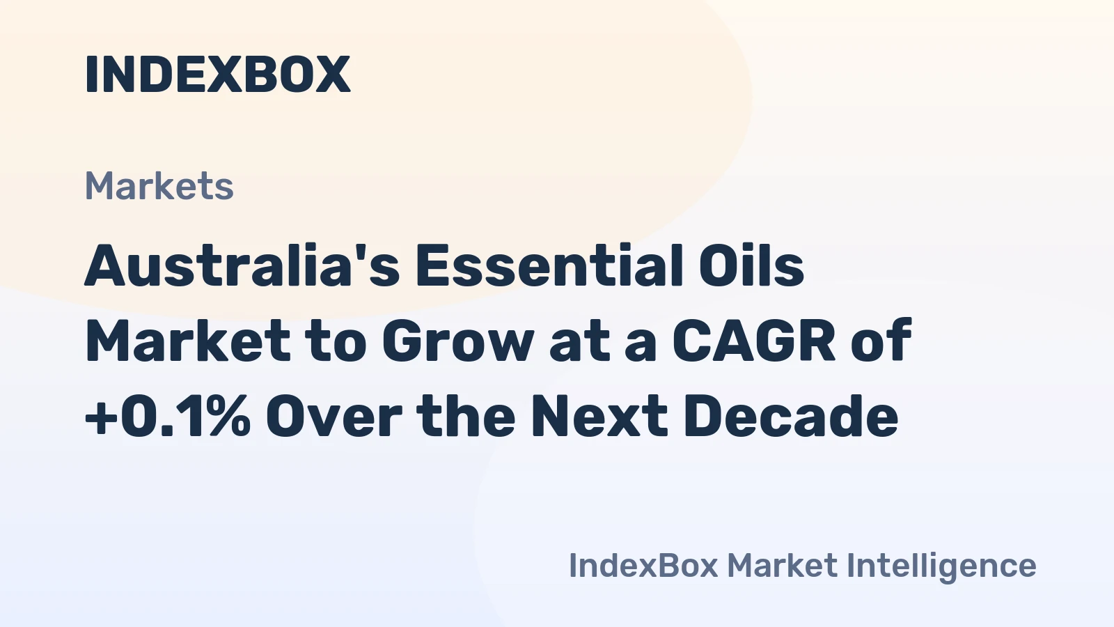 Australia's Essential Oils Market to Grow at a CAGR of +0.1% Over the Next Decade
