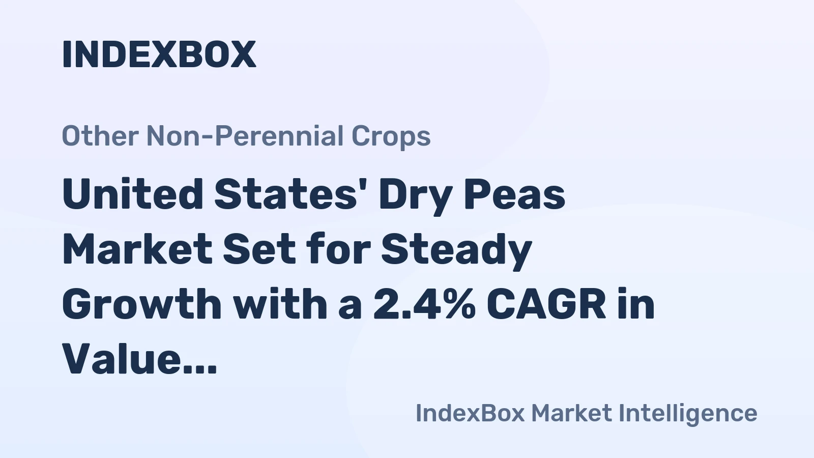 United States' Dry Peas Market Set for Steady Growth with a 2.4% CAGR in Value Through 2035