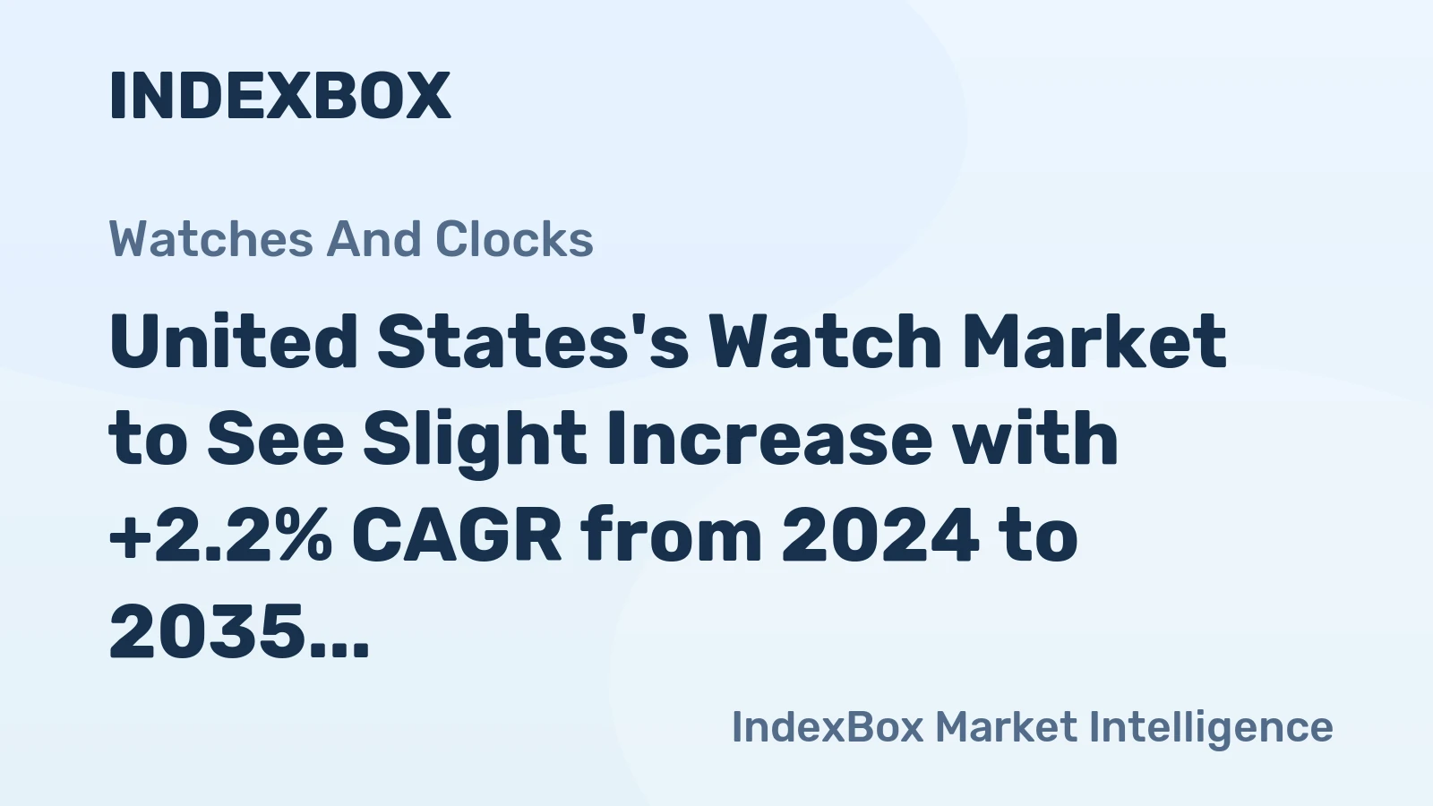 United States's Watch Market to See Slight Increase with +2.2% CAGR from 2024 to 2035
