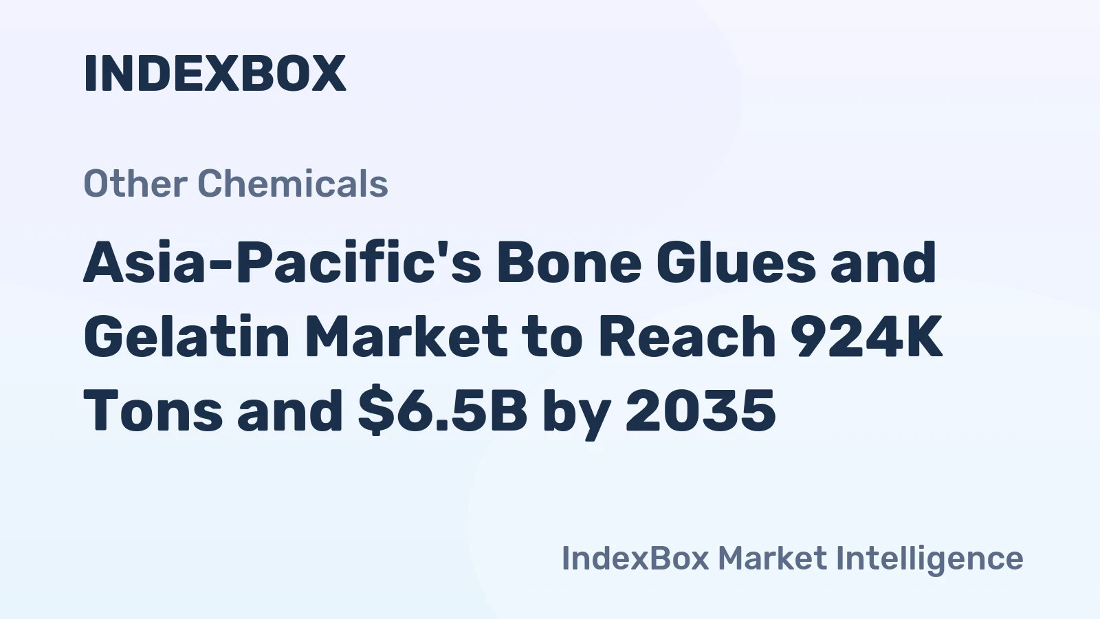 Asia-Pacific's Bone Glues and Gelatin Market to Reach 924K Tons and $6.5B by 2035