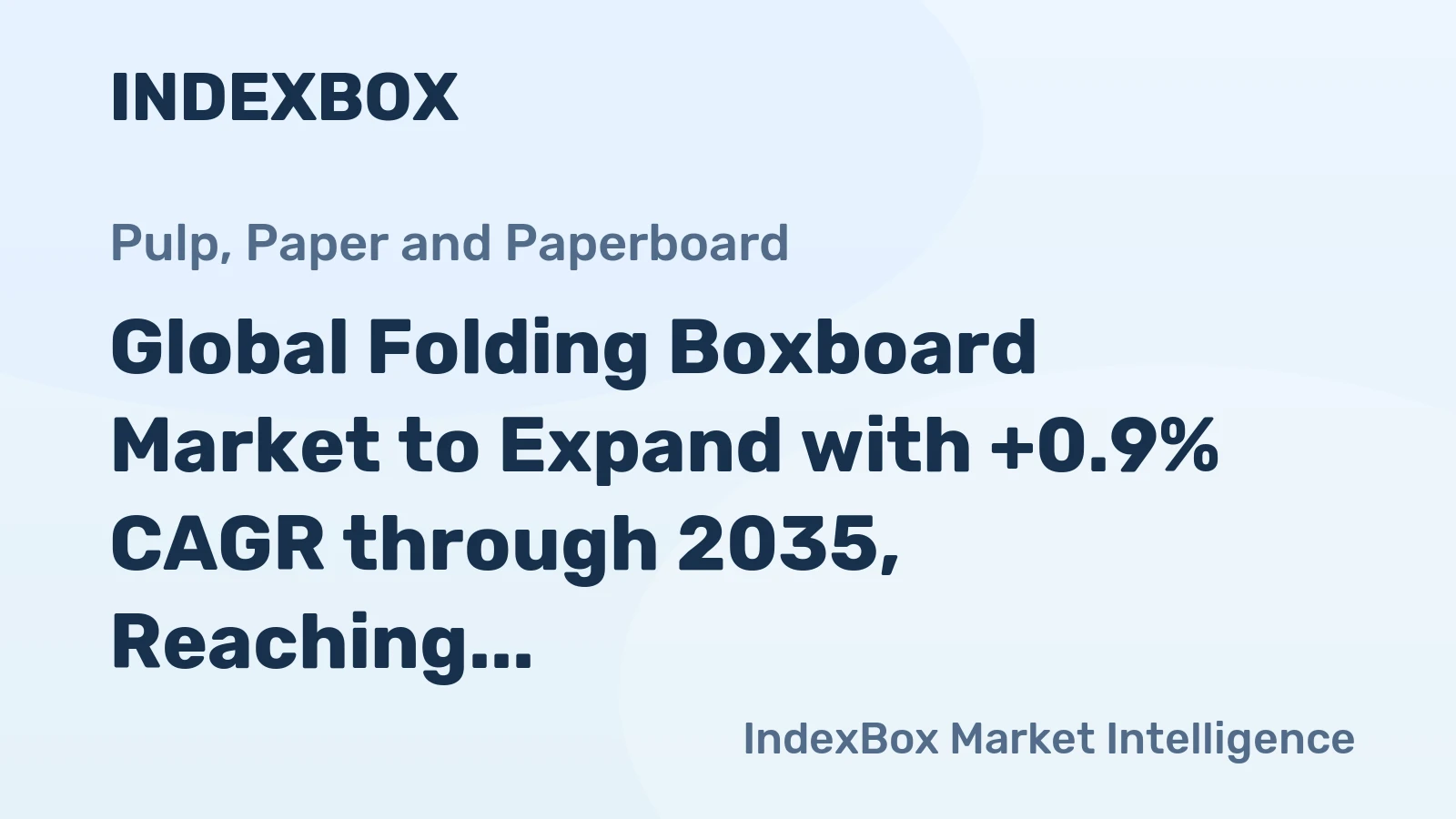 Global Folding Boxboard Market to Expand with +0.9% CAGR through 2035, Reaching $74.7B in Value