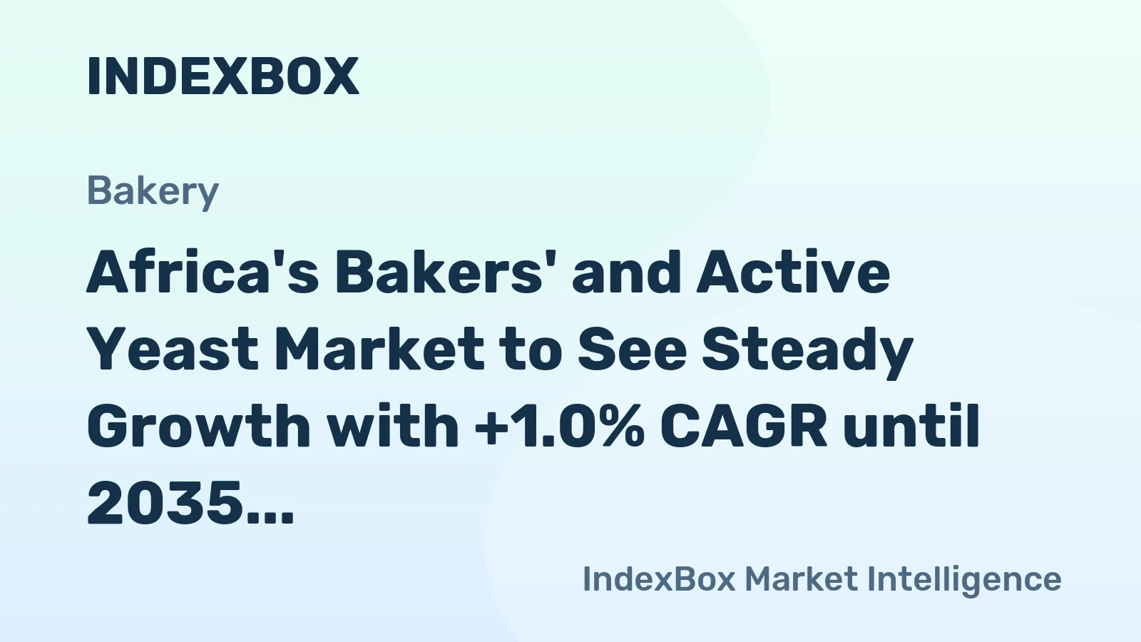 Africa's Bakers' and Active Yeast Market to See Steady Growth with +1.0% CAGR until 2035
