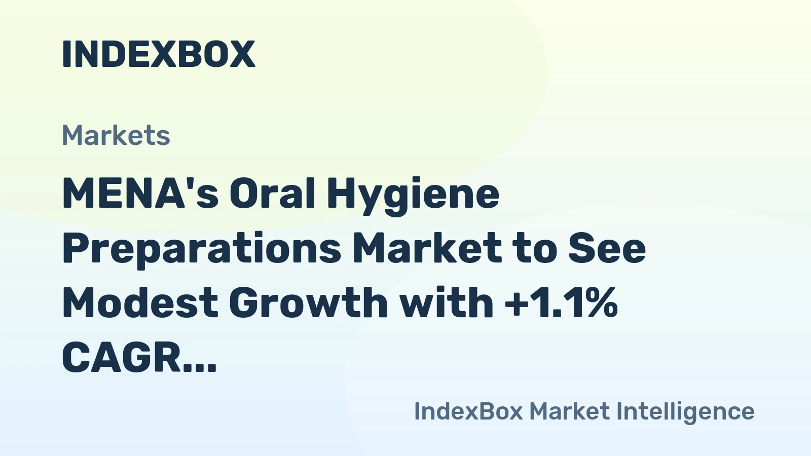 MENA's Oral Hygiene Preparations Market to See Modest Growth with +1.1% CAGR through 2035, Reaching $590M in Value
