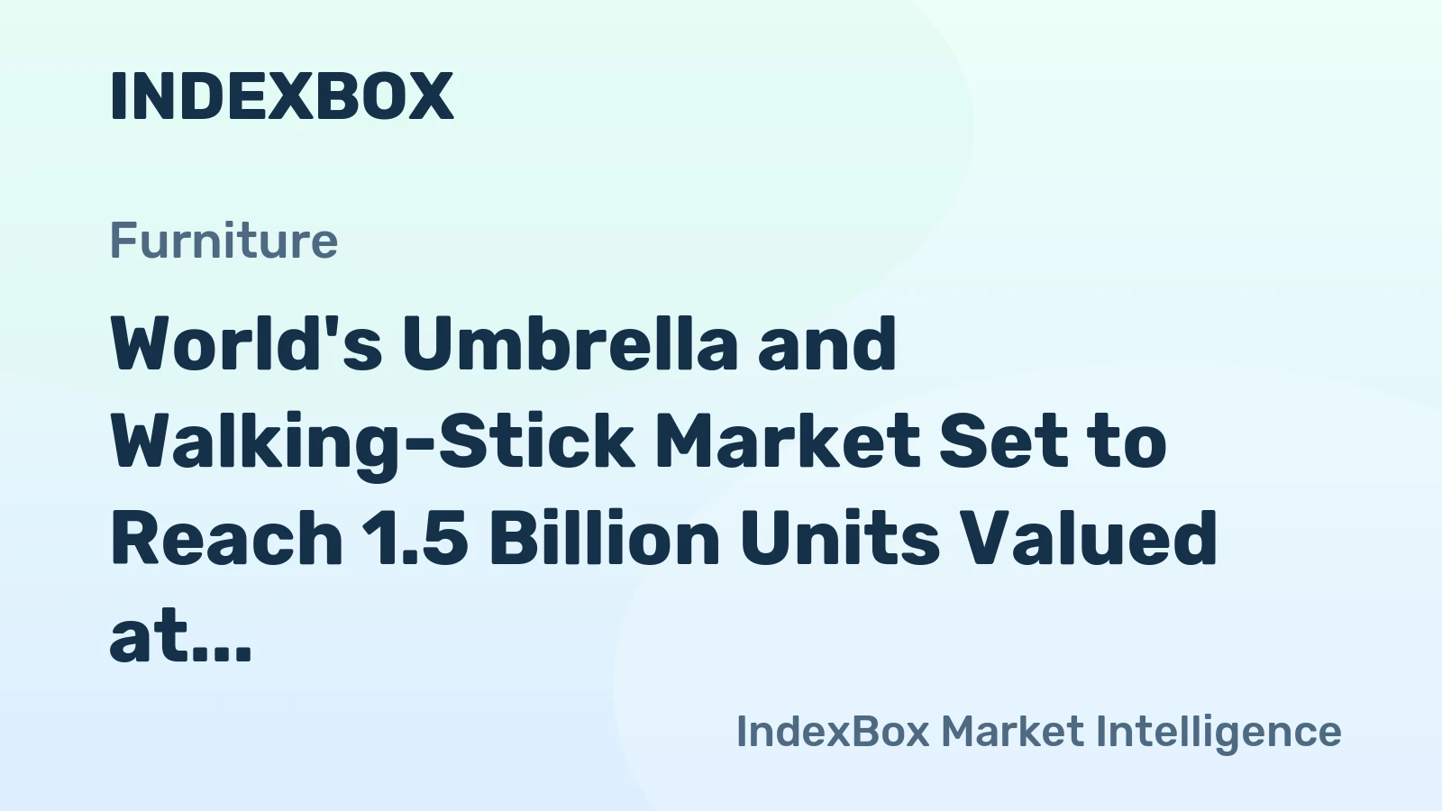 World's Umbrella and Walking-Stick Market Set to Reach 1.5 Billion Units Valued at $6.6 Billion by 2035