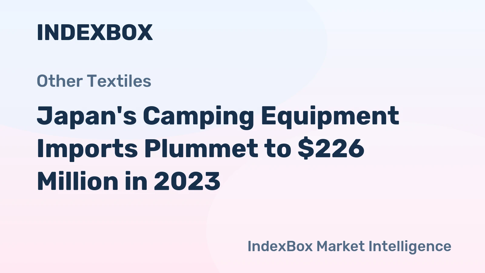 Japan's Camping Equipment Imports Plummet to $226 Million in 2023