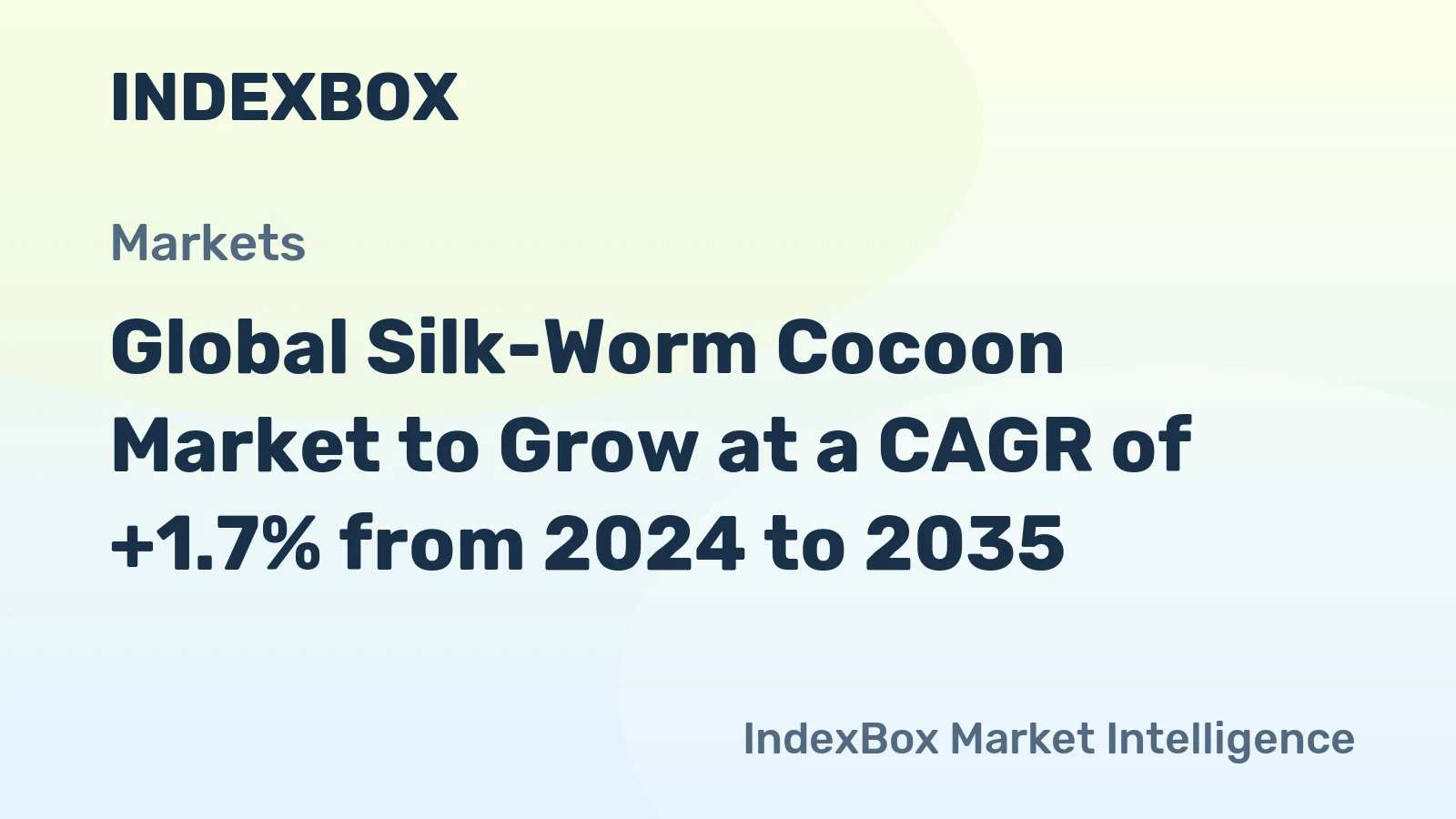 Global Silk-Worm Cocoon Market to Grow at a CAGR of +1.7% from 2024 to 2035