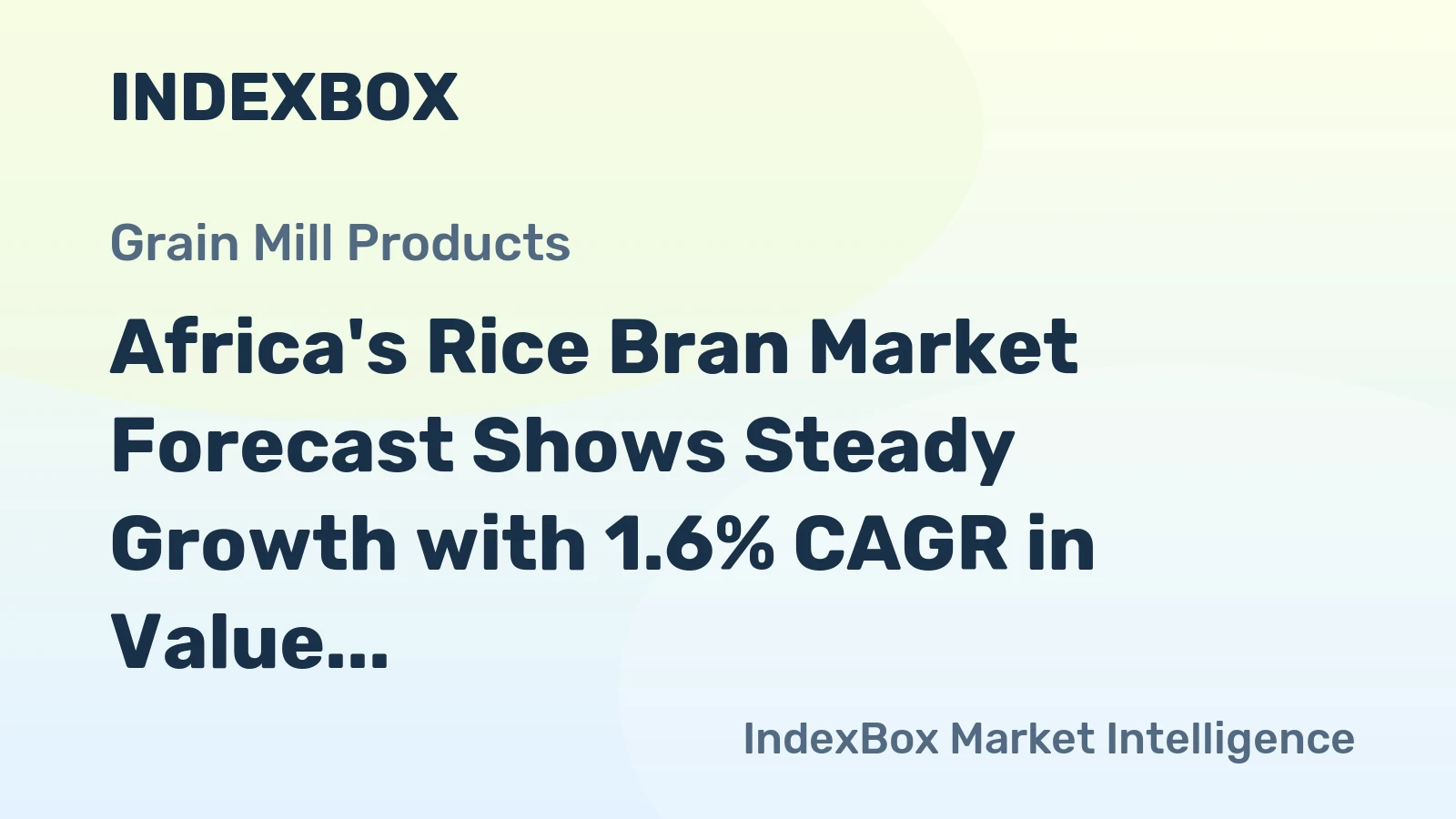Africa's Rice Bran Market Forecast Shows Steady Growth with 1.6% CAGR in Value Through 2035