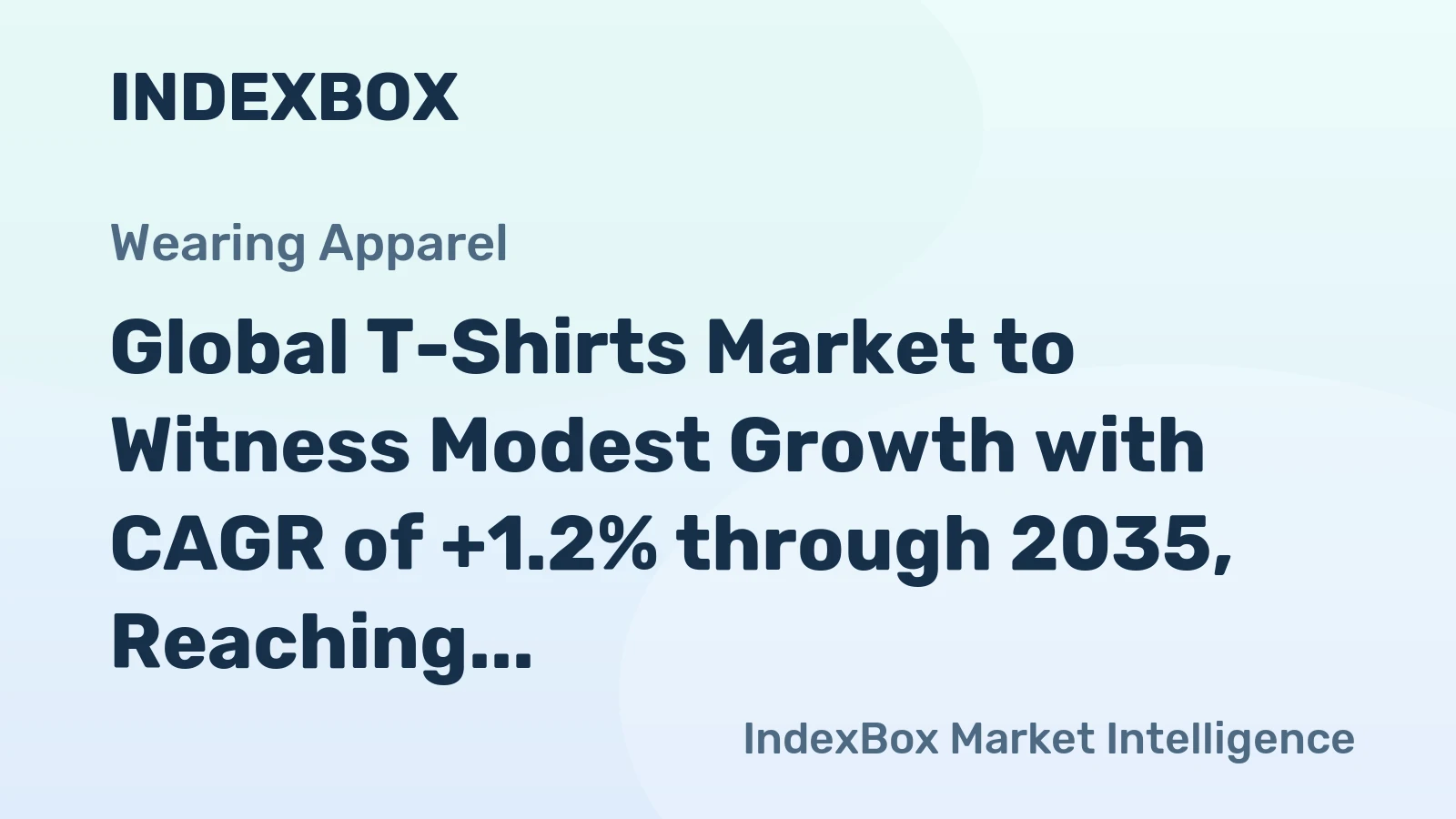 Global T-Shirts Market to Witness Modest Growth with CAGR of +1.2% through 2035, Reaching $101.5B in Value