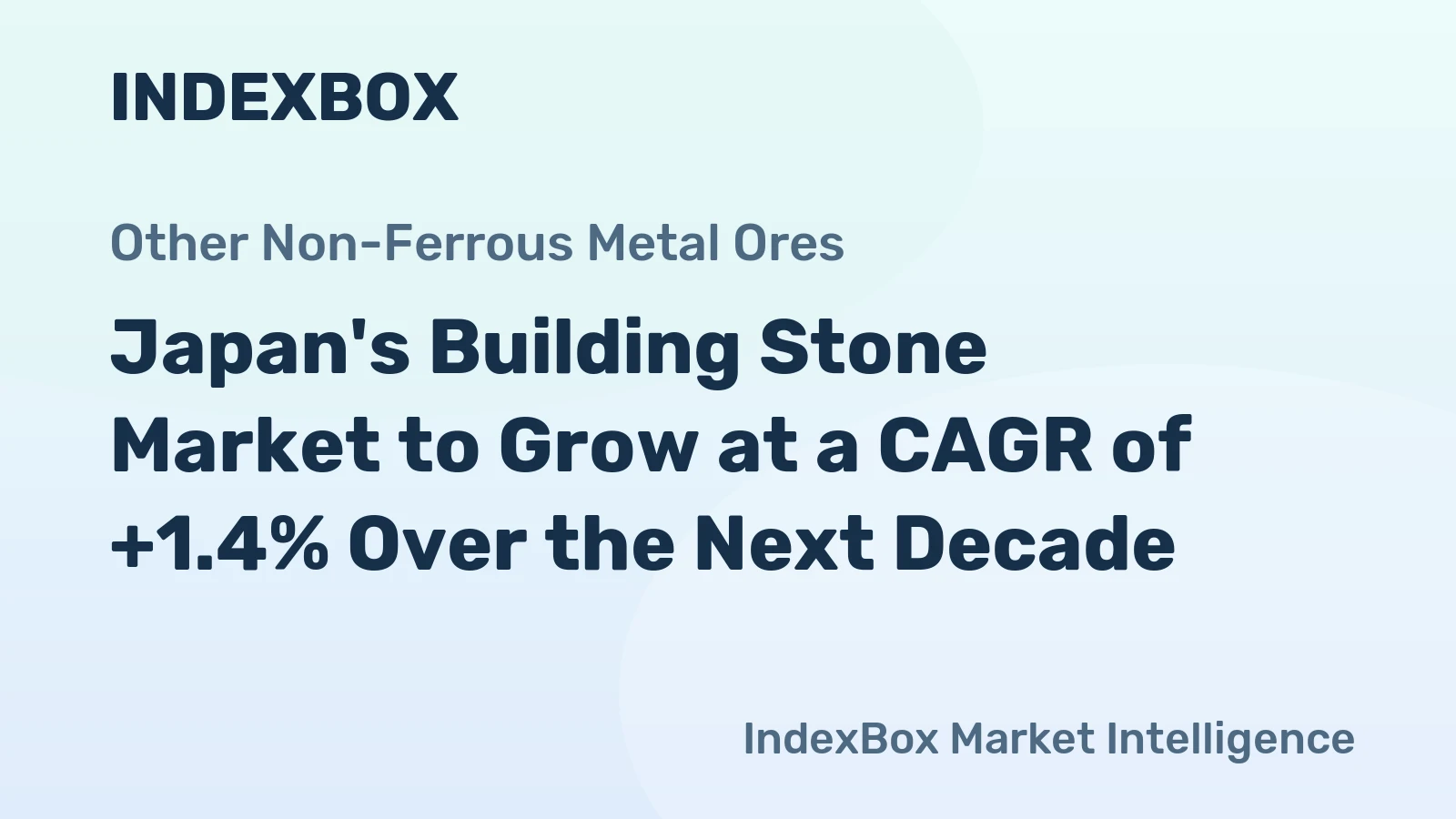 Japan's Building Stone Market to Grow at a CAGR of +1.4% Over the Next Decade