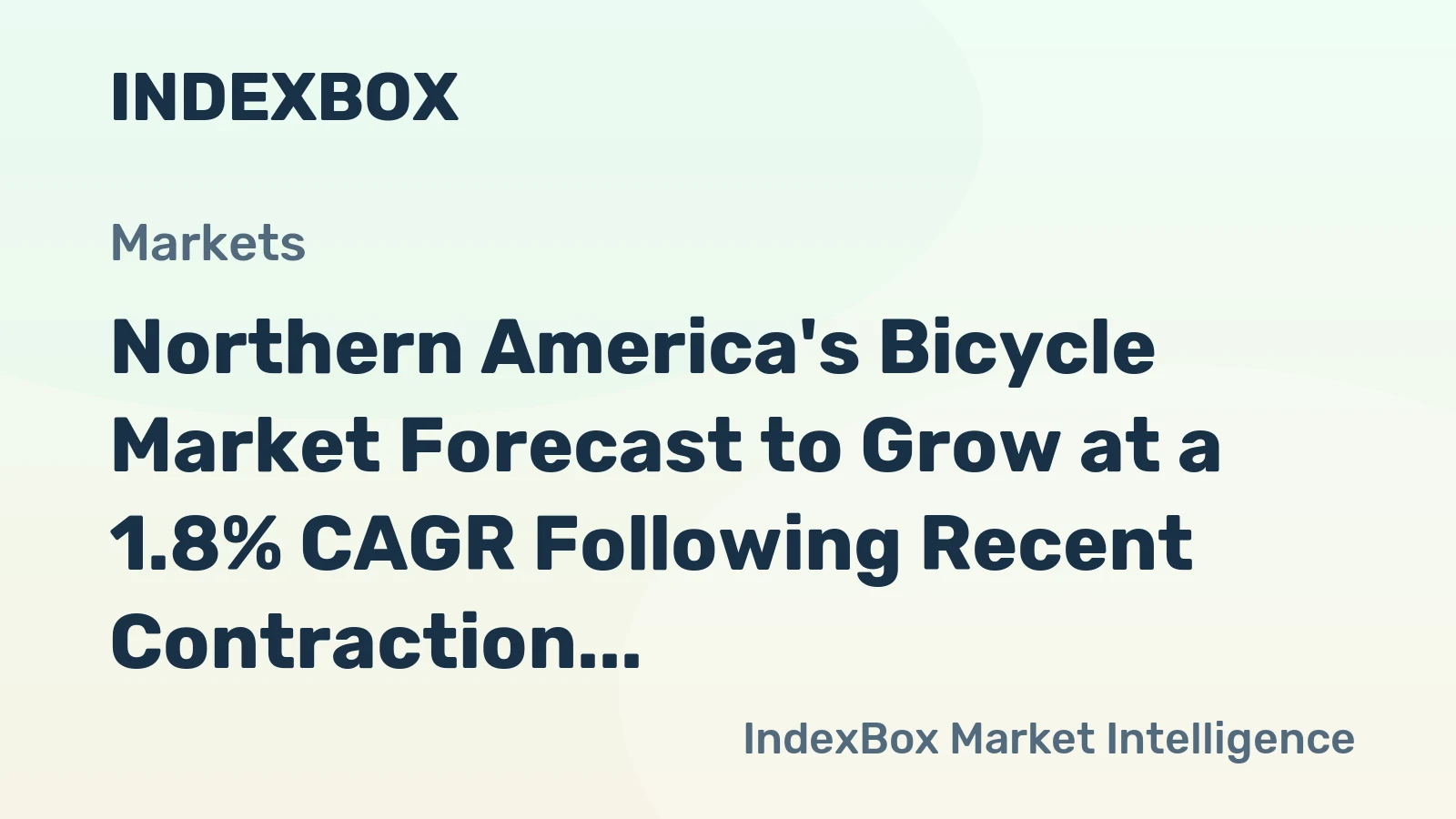 Northern America's Bicycle Market Forecast to Grow at a 1.8% CAGR Following Recent Contraction