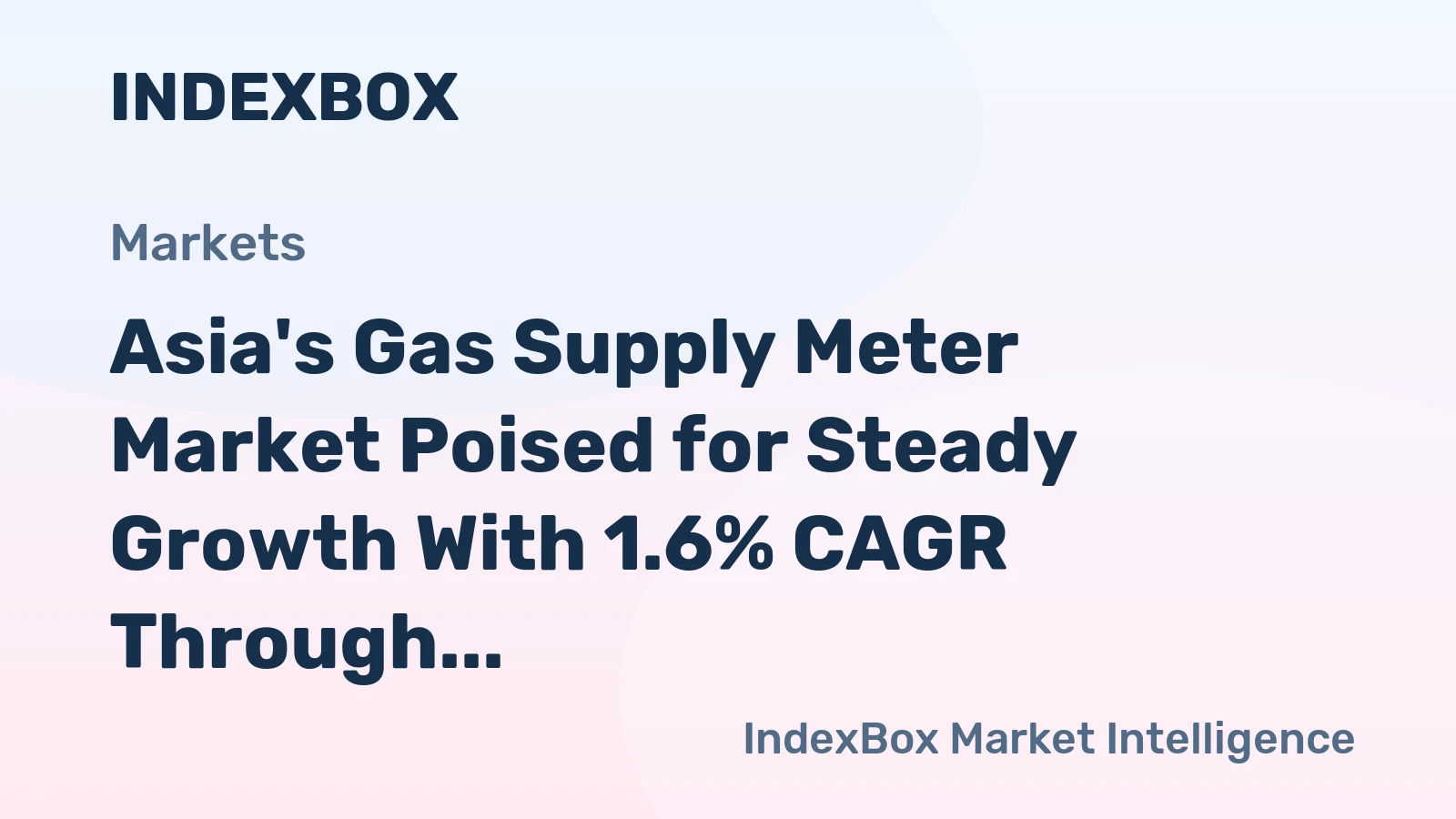 Asia's Gas Supply Meter Market Poised for Steady Growth With 1.6% CAGR Through 2035