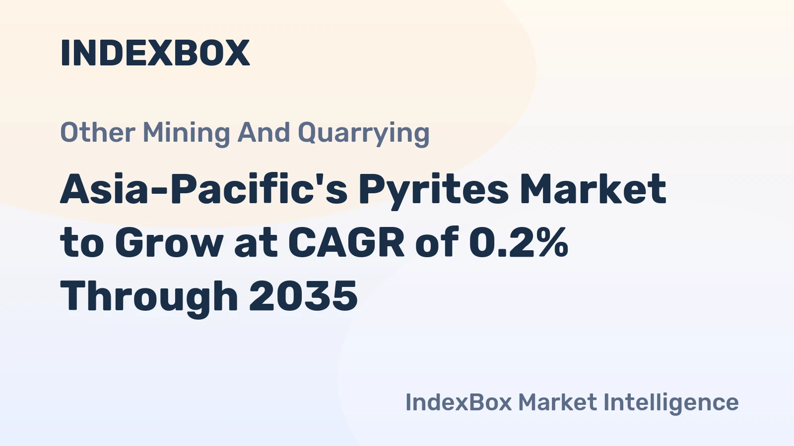 Asia-Pacific's Pyrites Market to Grow at CAGR of 0.2% Through 2035