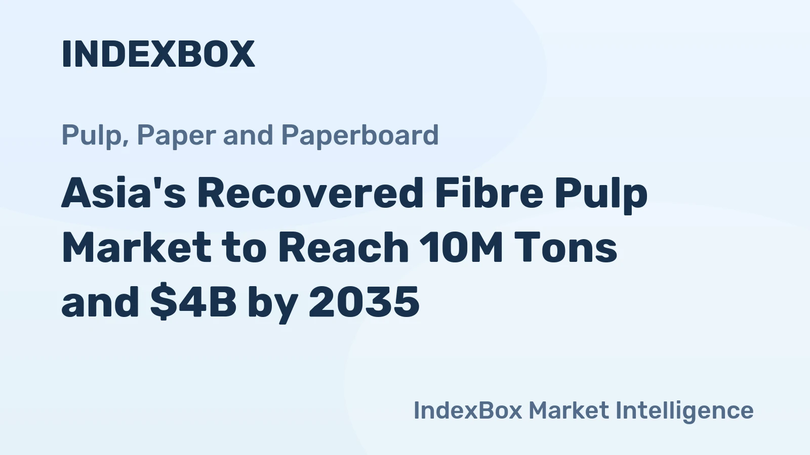 Asia's Recovered Fibre Pulp Market to Reach 10M Tons and $4B by 2035