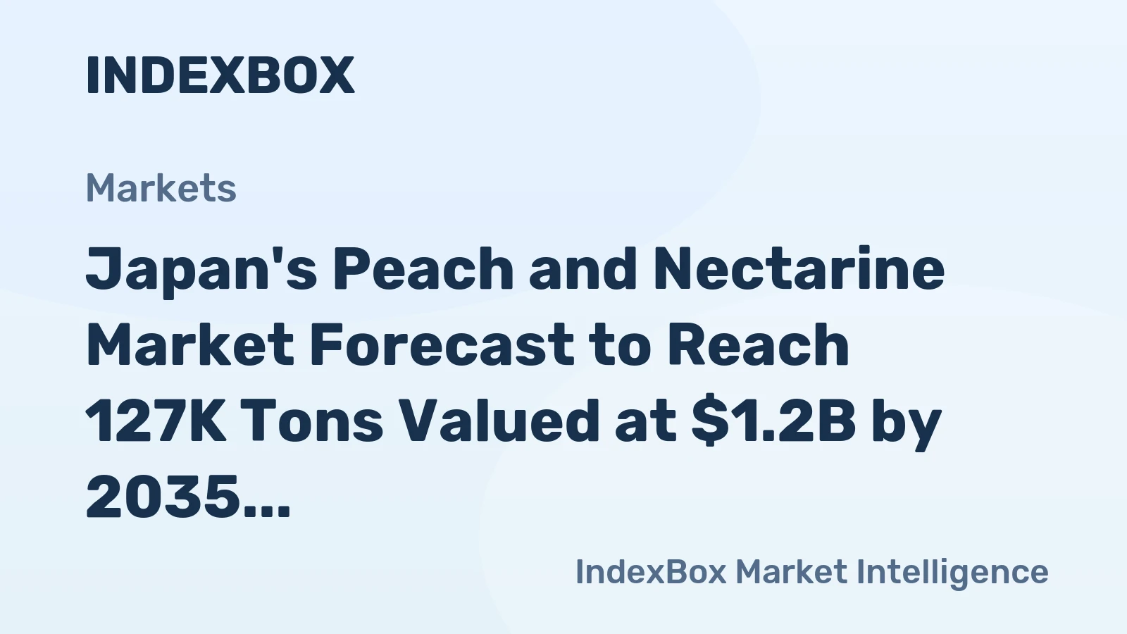 Japan's Peach and Nectarine Market Forecast to Reach 127K Tons Valued at $1.2B by 2035