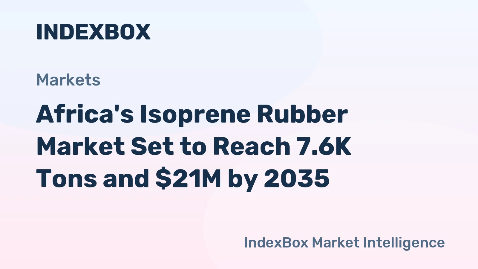 Africa's Isoprene Rubber Market Set to Reach 7.6K Tons and $21M by 2035