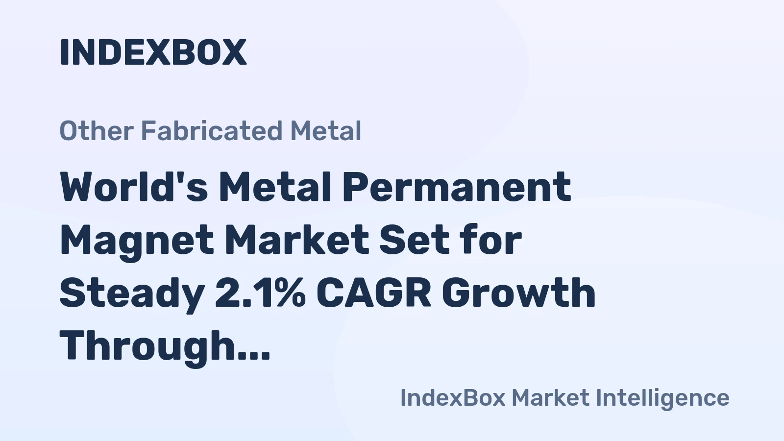 World's Metal Permanent Magnet Market Set for Steady 2.1% CAGR Growth Through 2035