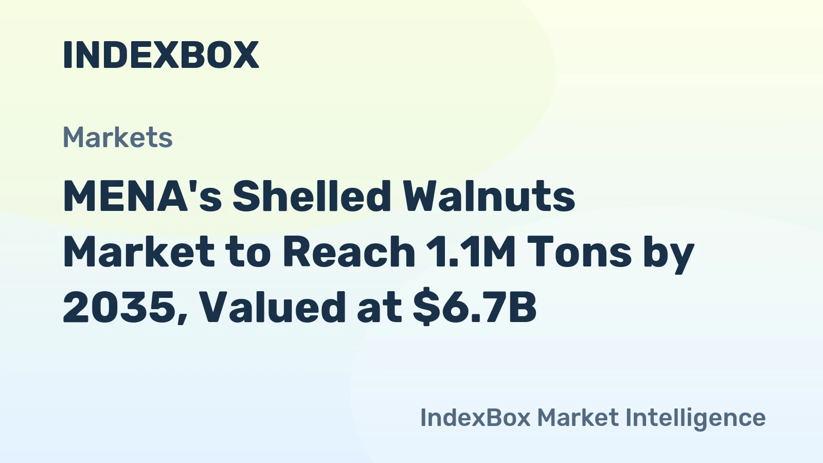 MENA's Shelled Walnuts Market to Reach 1.1M Tons by 2035, Valued at $6.7B